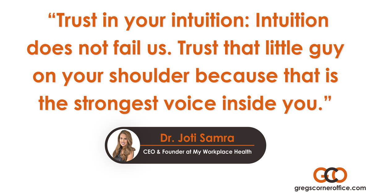 Dr. Joti Samra - Greg's Corner Office